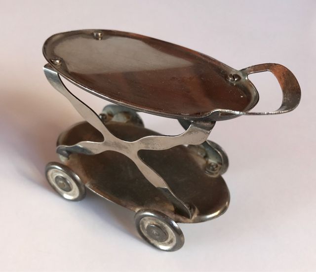 MINI CARRITO CAMARERA INOX VINTAGE de segunda mano por 25 EUR en ...