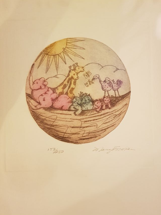 Grabado original numerado firmado por Mary Eisman de segunda mano por ...