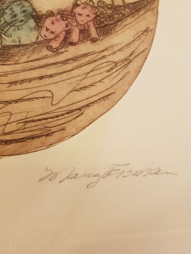 Grabado original numerado firmado por Mary Eisman de segunda mano por ...