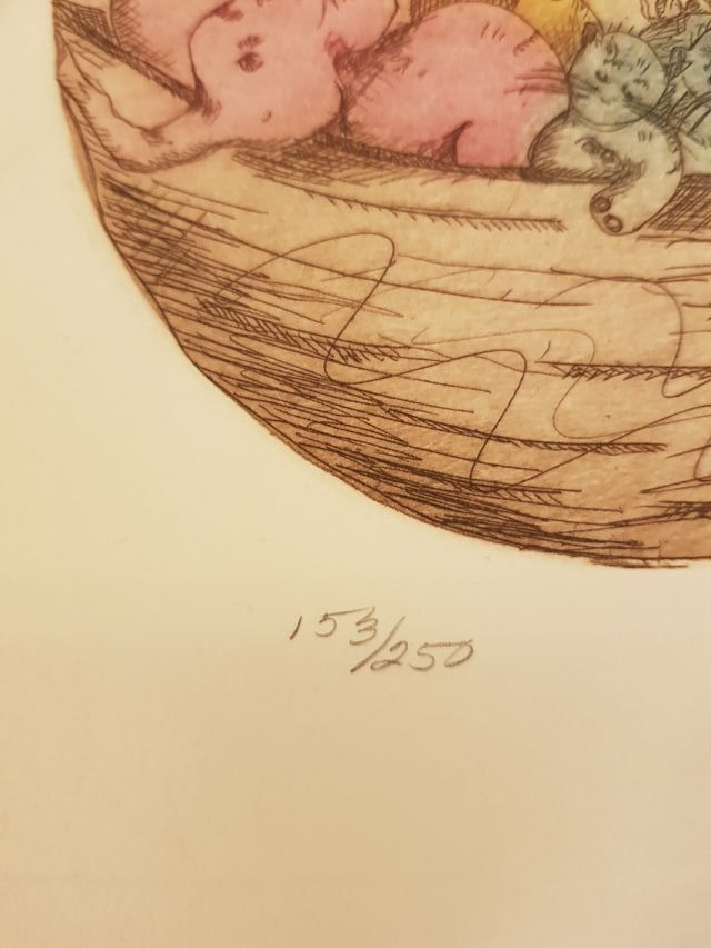 Grabado original numerado firmado por Mary Eisman de segunda mano por ...