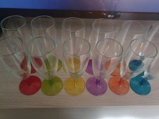 12 bicchieri flute colorati