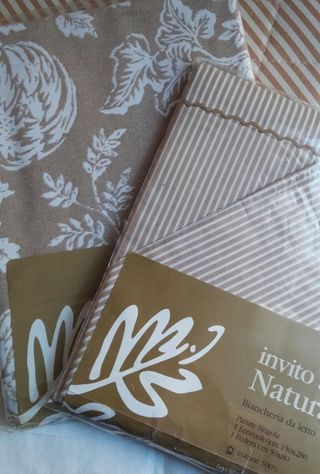 PARURE LENZUOLO+COPRILETTO SINGOLO NUOVISSIMO