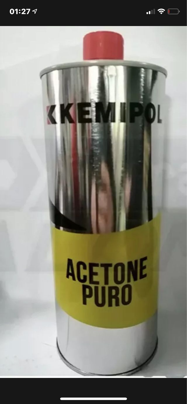 4 flaconi acetone puro da 1 litro kemipol : attrezzature di lavoro in vendita a Casoli (Chieti)