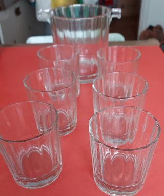 servizio da whisky da 6 con portaghiaccio 