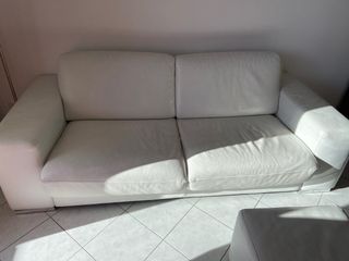 Divano letto Natuzzi in pelle fiore