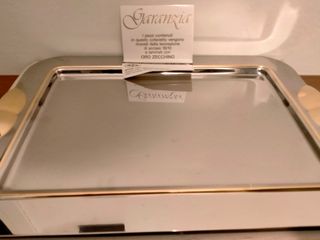 Vassoio Acciaio Inox 18/10 Laminato in oro 