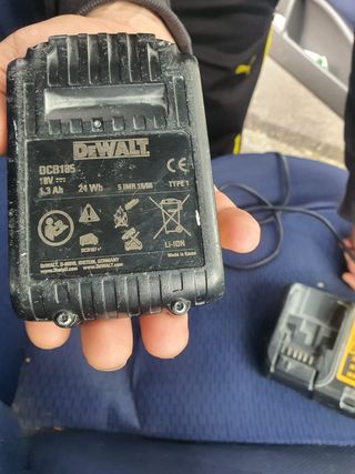 caricabatterie e batteria dewalt