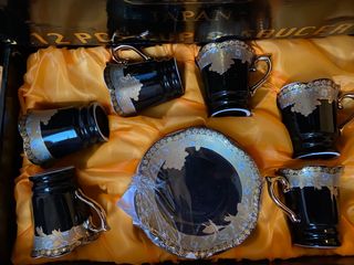 Set tazzine caffe' con piattini da 6 pezzi