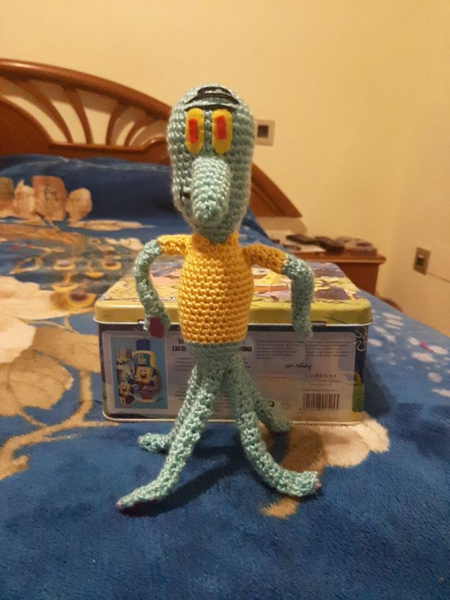Peluche Calamardo Bob Esponja Amigurumi De Segunda Mano Por 10 Eur En