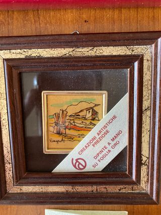 Quadretti dipinti a mano su foglia oro 23kt 