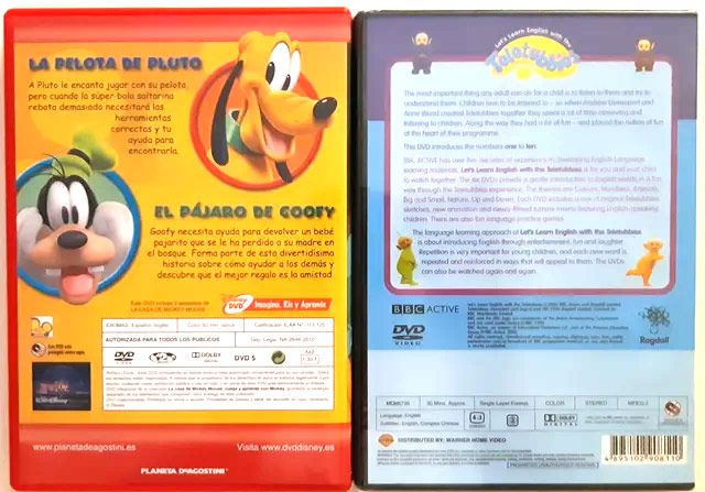 DVDs La casa de Mickey Mouse y Teletubbies Numbers de segunda mano por ...