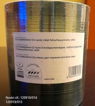 SPINDLE 100PZ. CD-R 700MB/80MIN. NIERLE nuovo