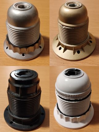 Portalampade E27 con ghiera esterna