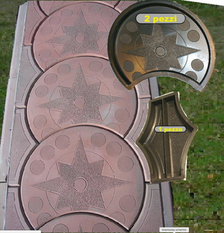 3 Stampi cemento matrice Forma pavimento