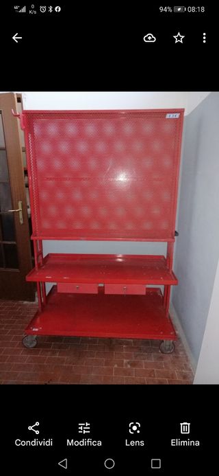 banco da lavoro con ruote