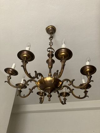 Lampadario in ottone 8 luci