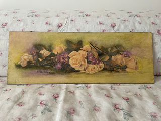 Pannello con decorazione floreale in Decoupage