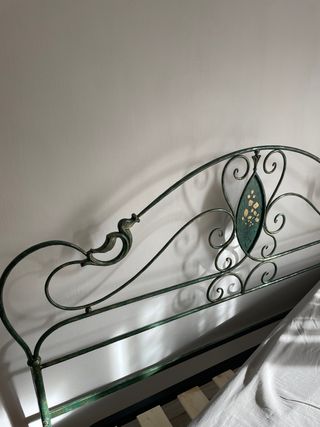 Rete ortopedica più letto in ferro battuto 