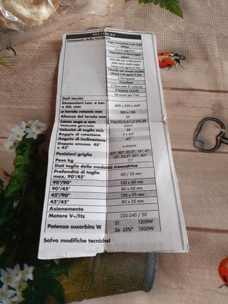 Sega troncatrice e per tagli obliqui