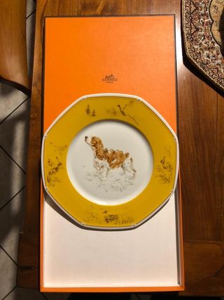 Hermes piatto piano da esposizione cocker spaniel