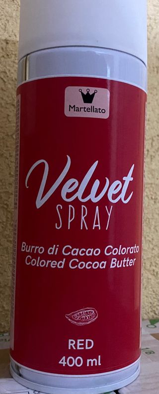 Spray velvet red pasticceria