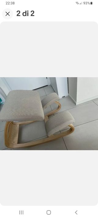 sedia ergonomica-inginocchiata ortopedica in legno