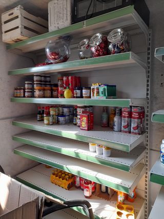 scaffali in alluminio d supermarket 