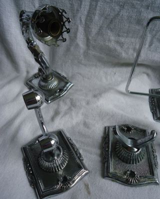 accessori per bagno vintage in acciaio 