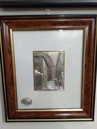 quadro in lamina argento