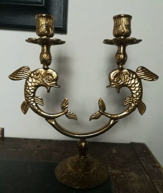 Candeliere vintage in bronzo