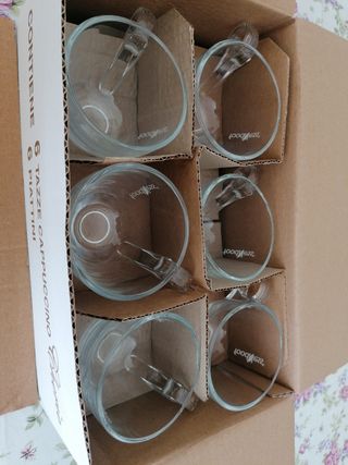 set tazze da cappuccino con piattini. 