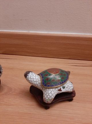 tartaruga in ottone smaltato 