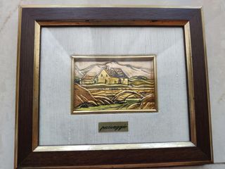 Quadro che raffigura un paesaggio in verticale