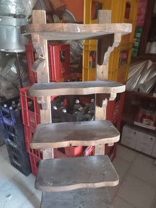 scaffale in legno ripiani banco