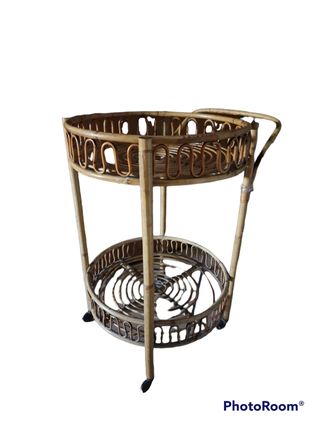 carrello vivande in bambù 