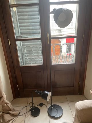 Lampadario Terra e lampa da comodino Neri 