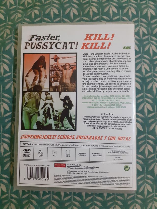 Faster Pussycat Kill Kill Dvd Russ Meyer De Segunda Mano Por 12 Eur En
