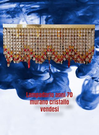 Lampadario con pendenti in cristallo(Swarovski)