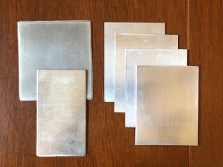 Zinco, lastre grezze per incisione (6pz)