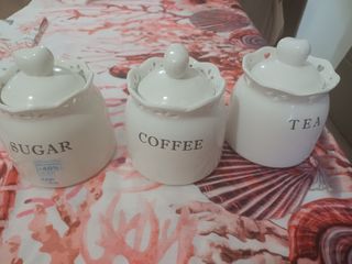contenitori da cucina caffè, zucchero e tea