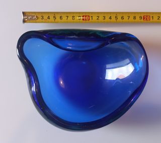Ciotola vetro blu vintage