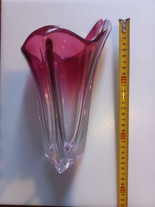 Vaso vintage cristallo Val Saint Lambert firmato