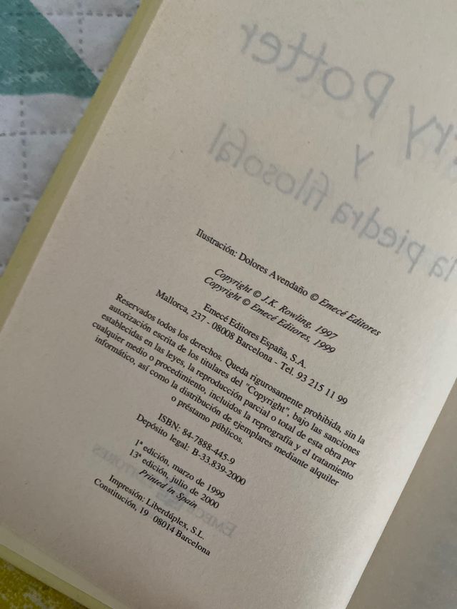 Harry Potter y la piedra filosofal de segunda mano por 80 EUR en Avilés ...