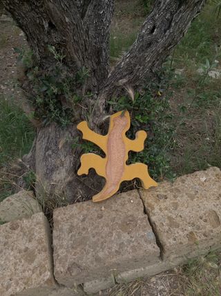 Stampo cemento fai da te salamandra jeko giardino