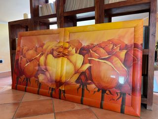 Quadro rose rosso e giallo