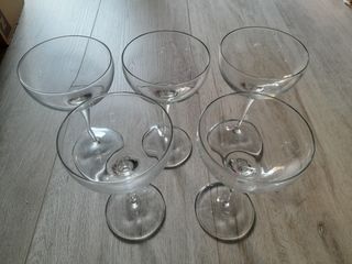 5 bicchieri coppe champagne Luigi Bornioli