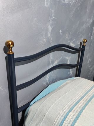Letto singolo in ferro battuto completo