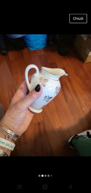 lattiera porcellana foglie d oro