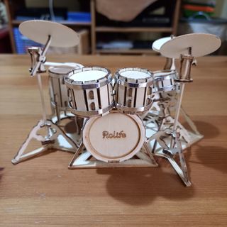 Drum Kit modellismo in legno per decorazione casa