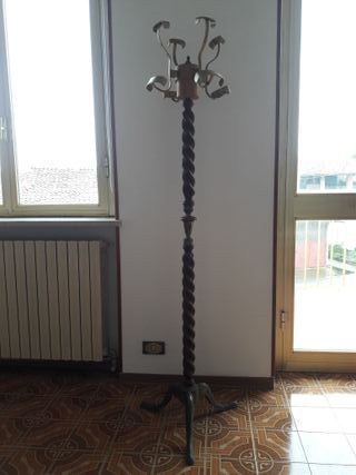 Appendiabiti da Terra, Attaccapanni Legno Bronzo